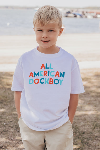 Dockboy Youth Ringspun Tee in White – Lakegirl